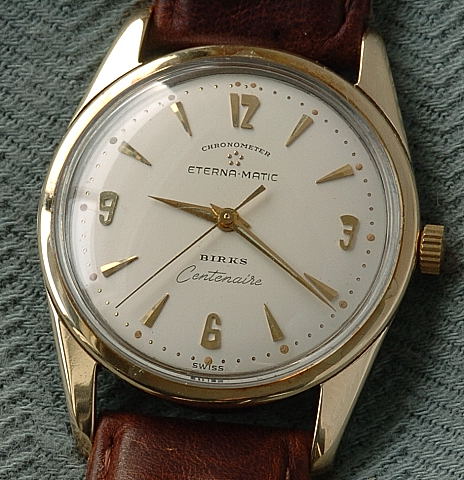 #2939 Birks Eterna-matic chronometer - gold top - A Trebor's Vintage ...