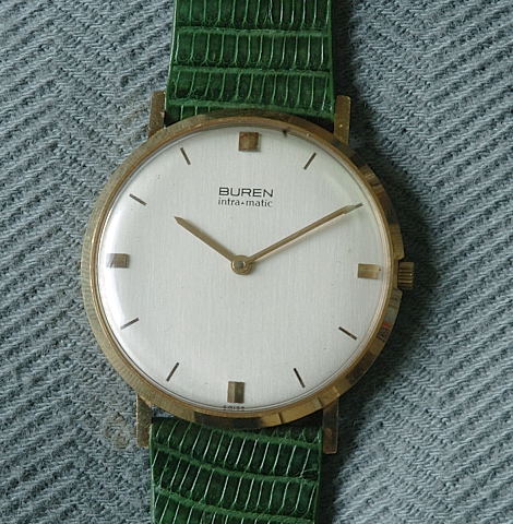 #4667 Buren Intra-matic slim 18K micro rotor wrist-watch - A Trebor's ...