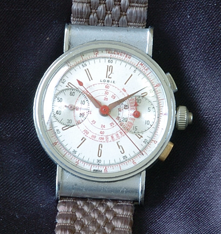 #5288 Rare triple button 40's vintage Lorie chronograph - A Trebor's ...