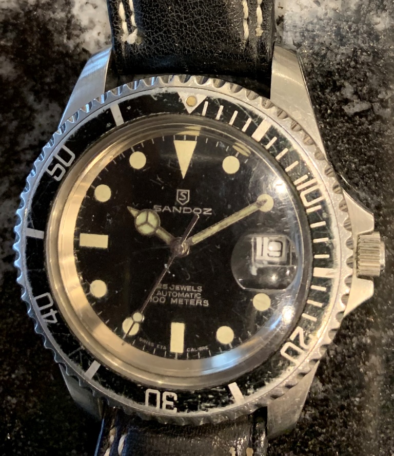 #5708 Sandoz 100 Meters "Submariner" automatic circa 1970 - A Trebor's ...