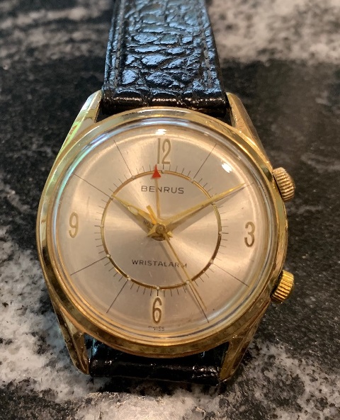 #5735 Benrus alarm watch circa mid 1960's - A Trebor's Vintage Watches