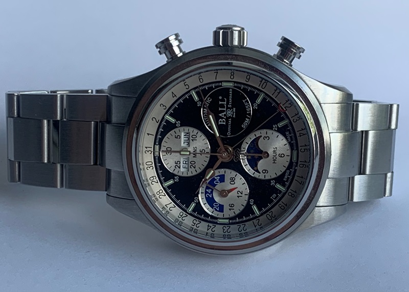 #5875 limited edition Ball Trainmaster Moonlight Special chronograph ...