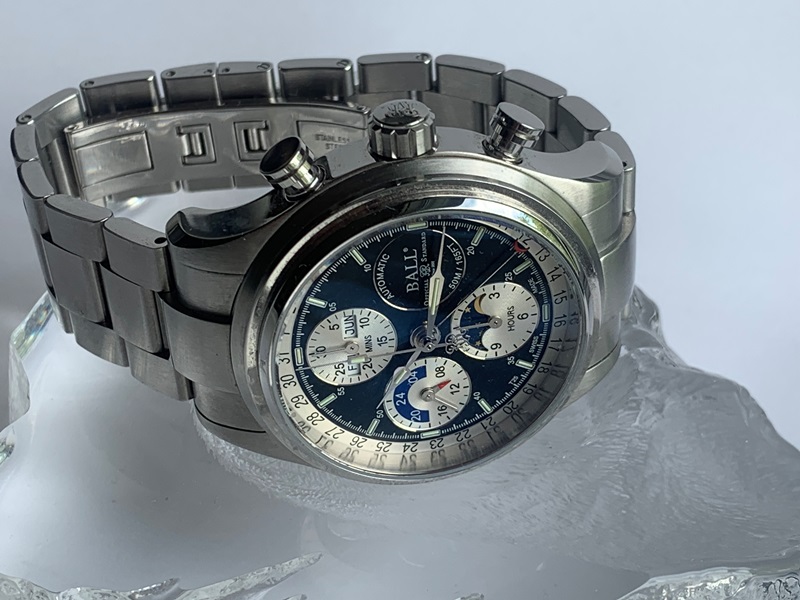 #5875 limited edition Ball Trainmaster Moonlight Special chronograph ...