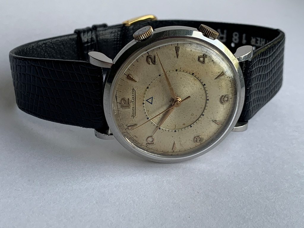 #5880 1950 Jaeger LeCoultre manual wind wrist alarm - serviced - A ...